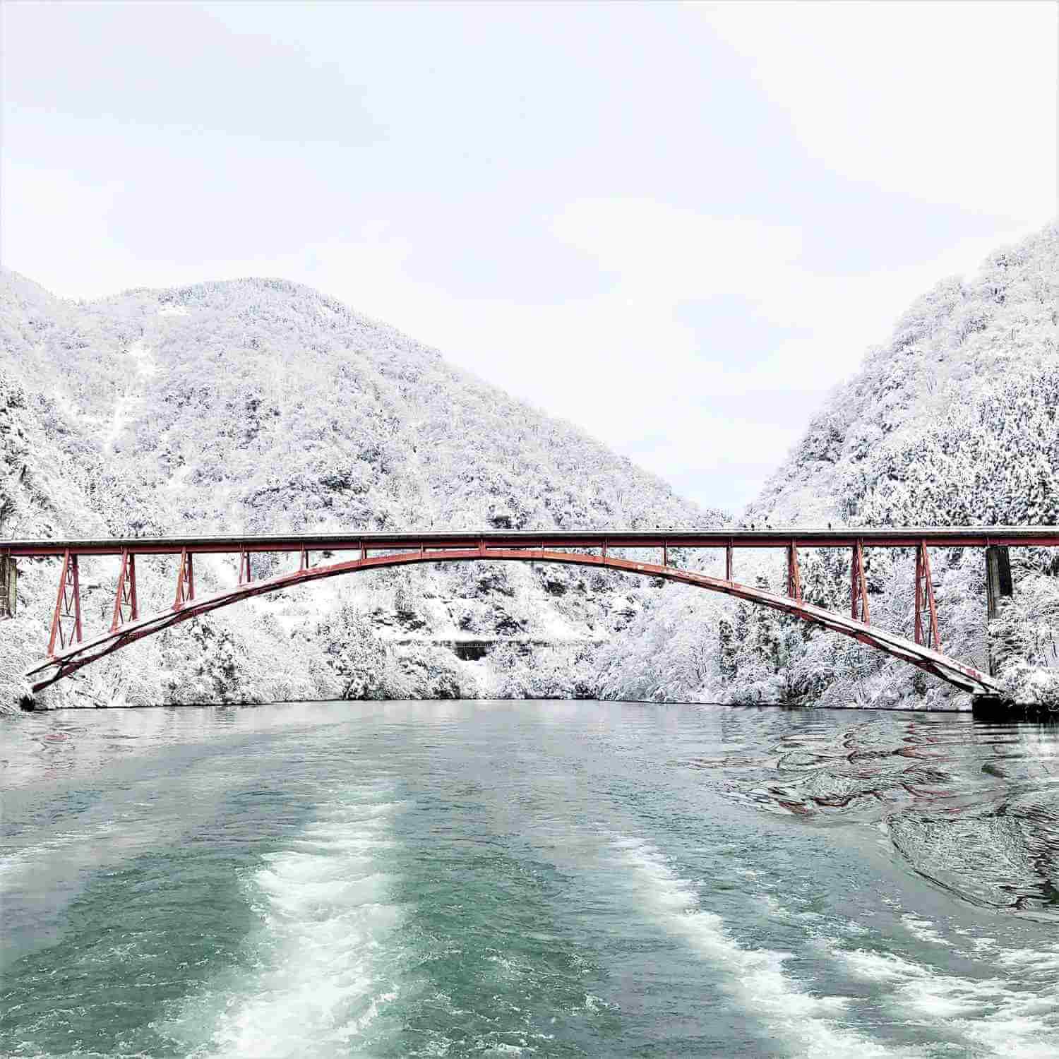 Photos: Shogawa Gorge cruise -River cruise in a pure white world ...